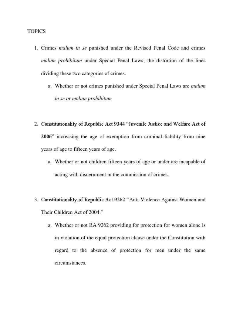 Malum Prohibitum Under Special Penal Laws The Distortion of The Lines | PDF