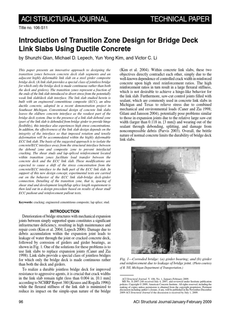 Introduction of Transition Zone Design For Bridge Deck Link Slabs Using ...