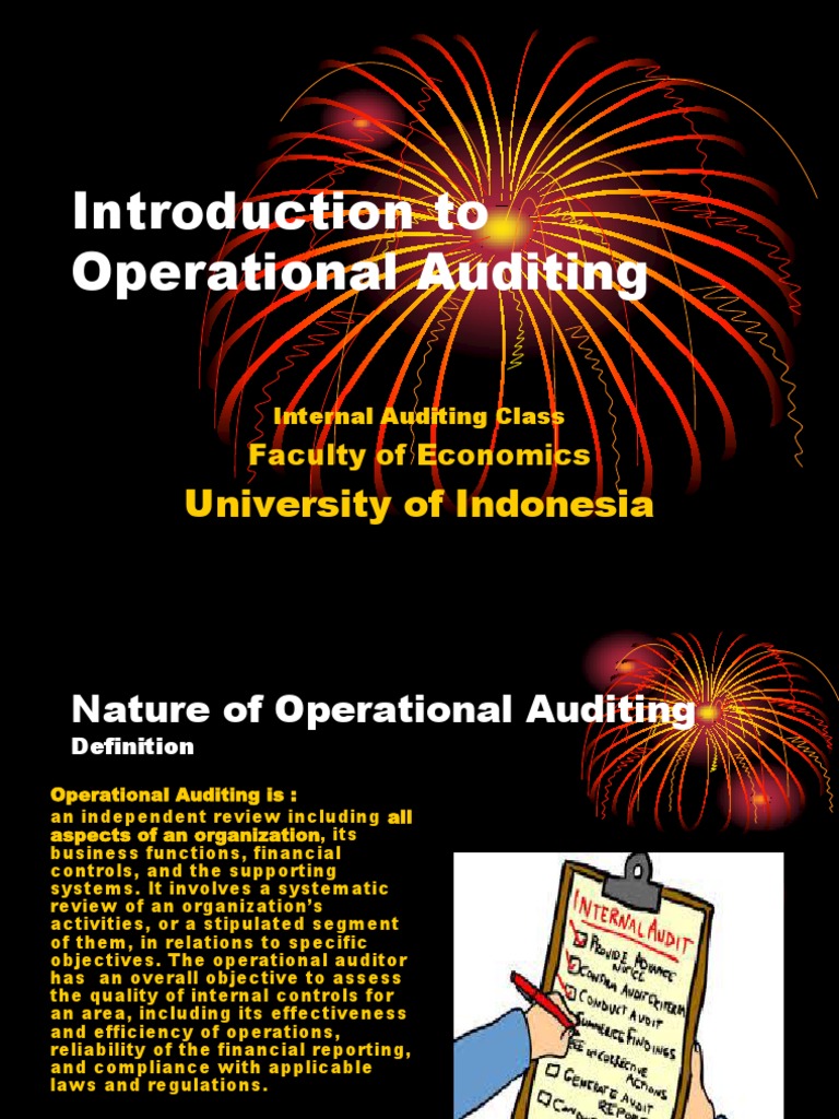 Introduction To Operasional Audit | PDF | Internal Audit | Audit