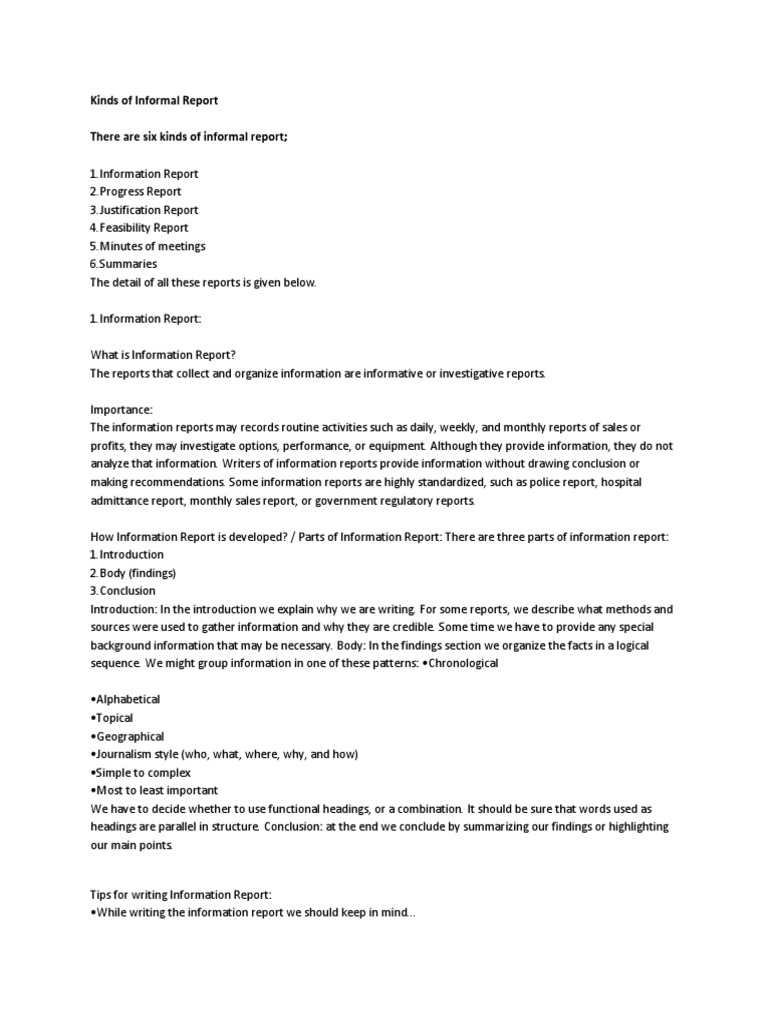 Kinds of Informal Report | Fingerprint | Police