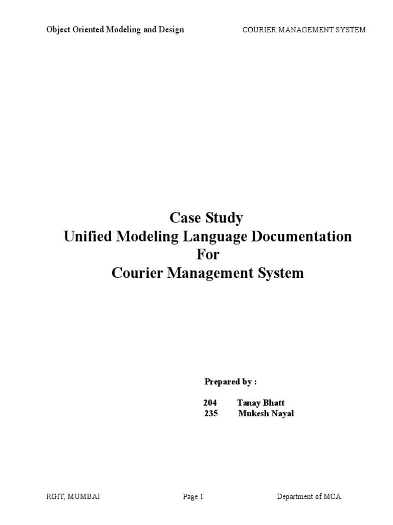 Courier Manegment System | PDF