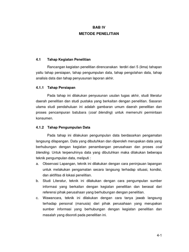 BAB IV - Metode Penelitian | PDF