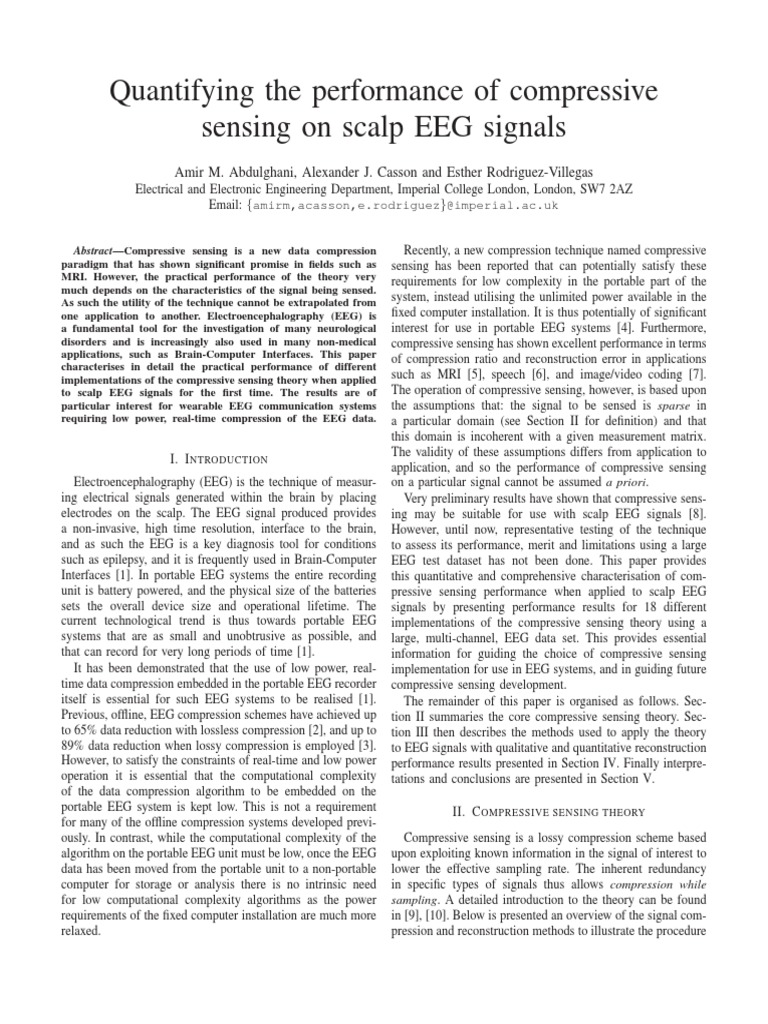 Eeg PDF | PDF | Data Compression | Electroencephalography