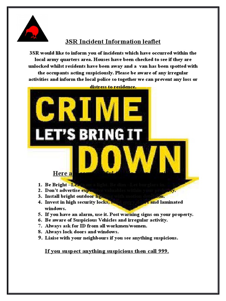 Crime Prevention Poster | PDF | Social Science | Law