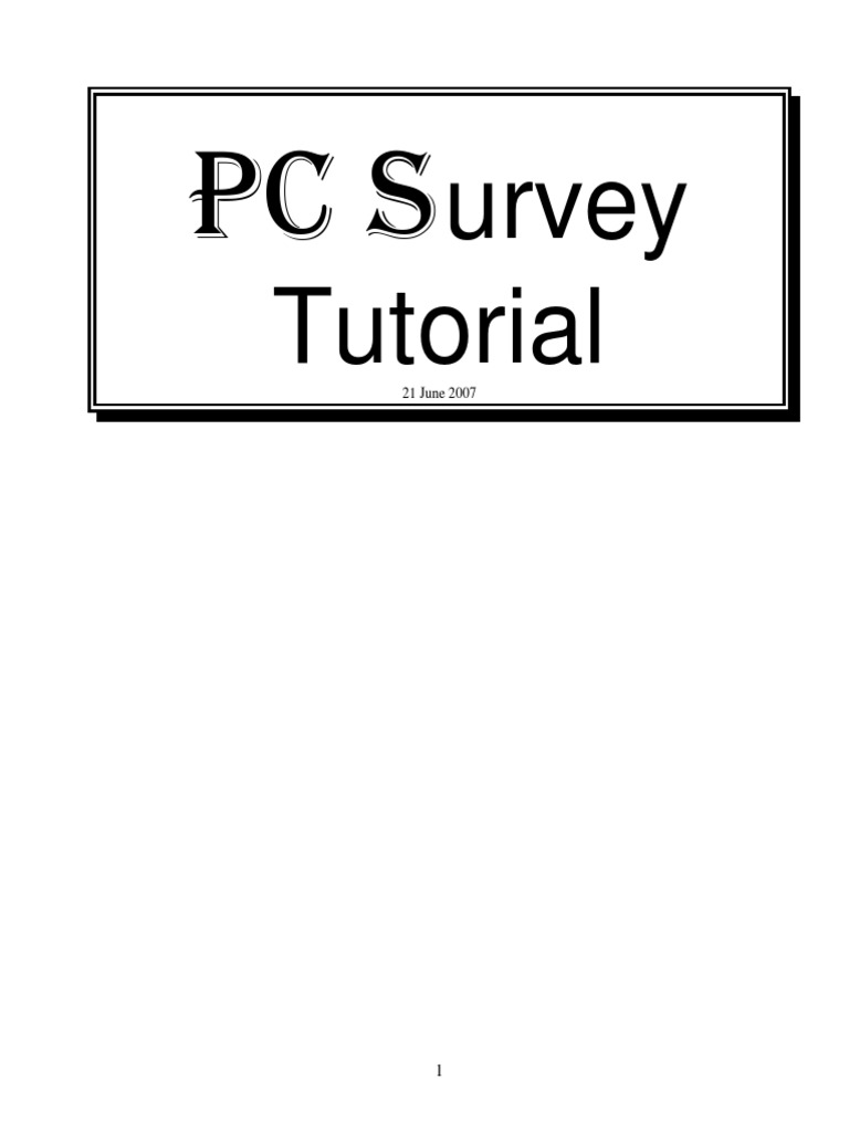 PC Survey Tutorial | PDF | Button (Computing) | Personal Computers