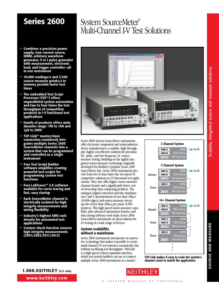 System Sourcemeter Multi-Channel I-V Test Solutions: Series 2600 | PDF ...