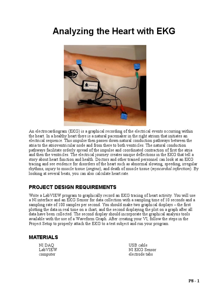 Analyzing The Heart With EKG: Project Design Requirements | PDF | Electrocardiography | Heart