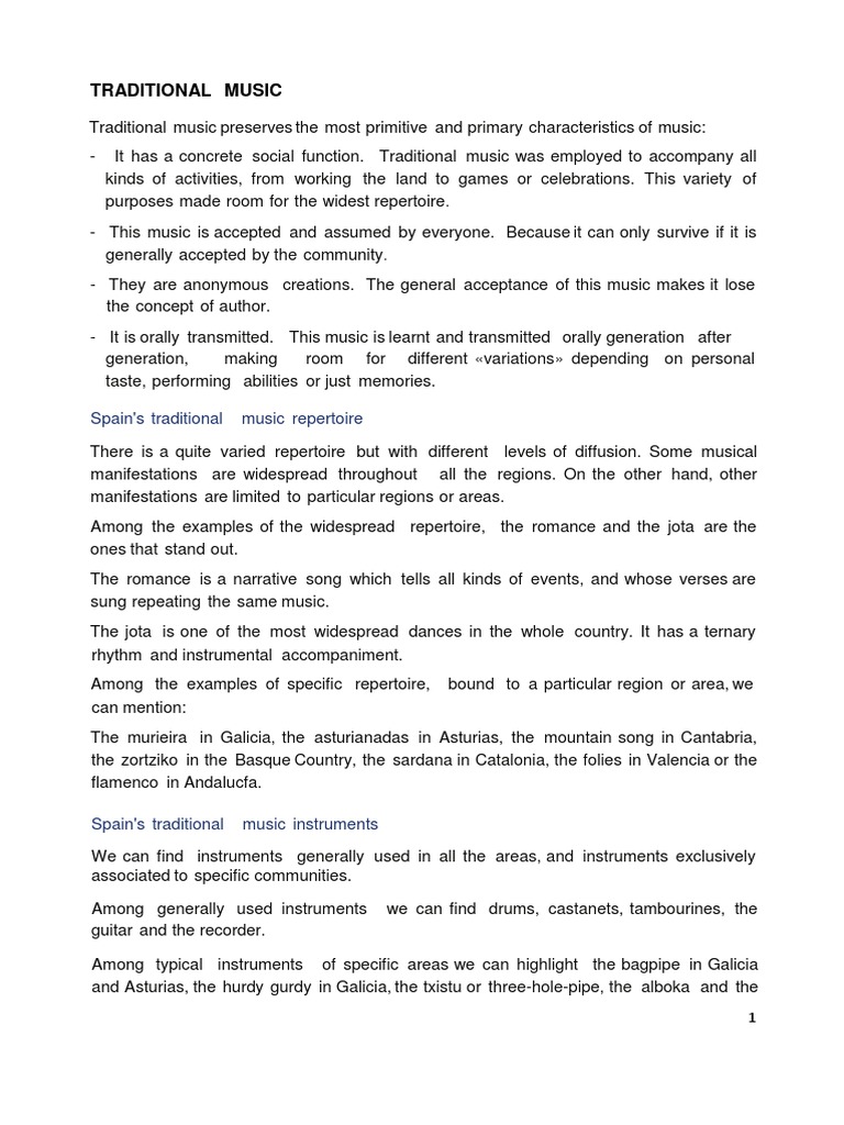 Música Tradicional de Latinoamérica | PDF | Folk Music | Southern ...
