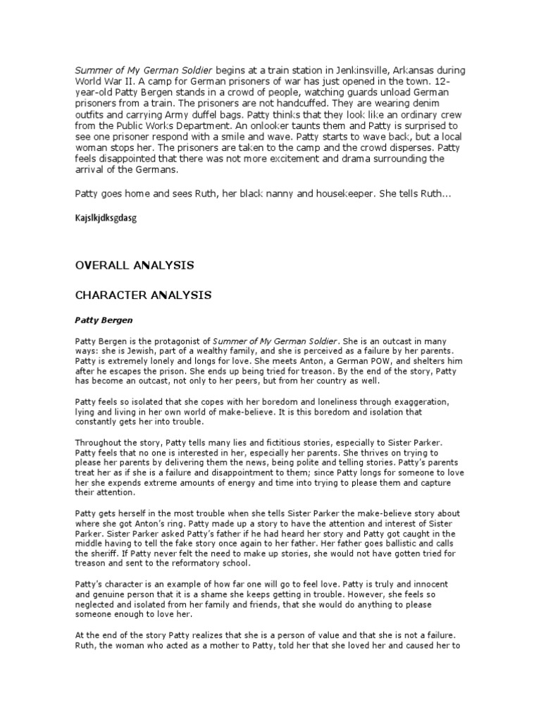 Summer of My German Soldier | PDF | Racism | Discrimination & Race ...