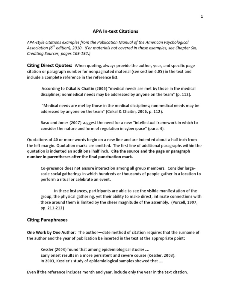 APA In-Text Citations: Number in Parentheses After The Final ...