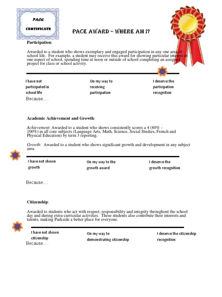 PACE Award Criteria and Recognition | PDF