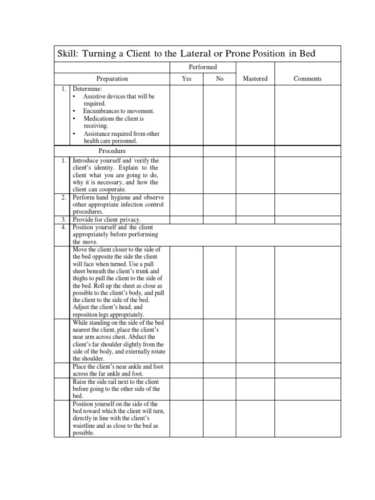 Turning Lateral Position Turn | PDF | Anatomical Terms Of Motion ...