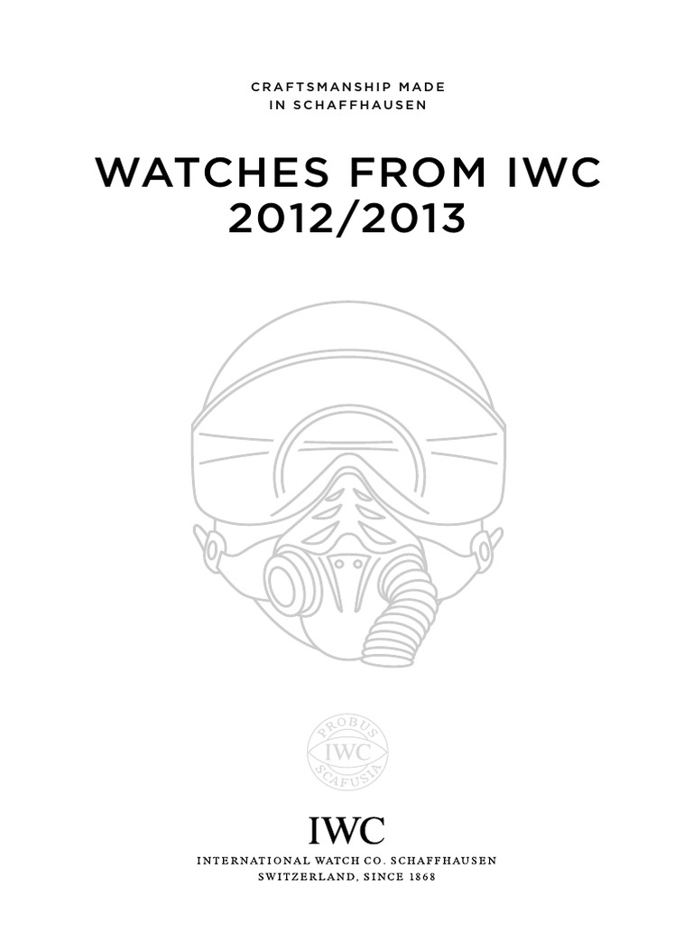 IWC Catalogue 2012-13 en | PDF | Watch | Scuba Diving