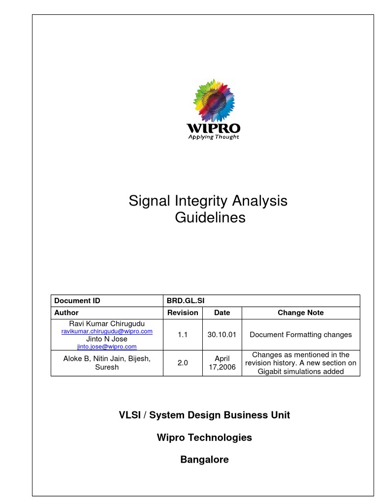 Signal Integrity Analysis Guidelines | PDF | Spice | Simulation