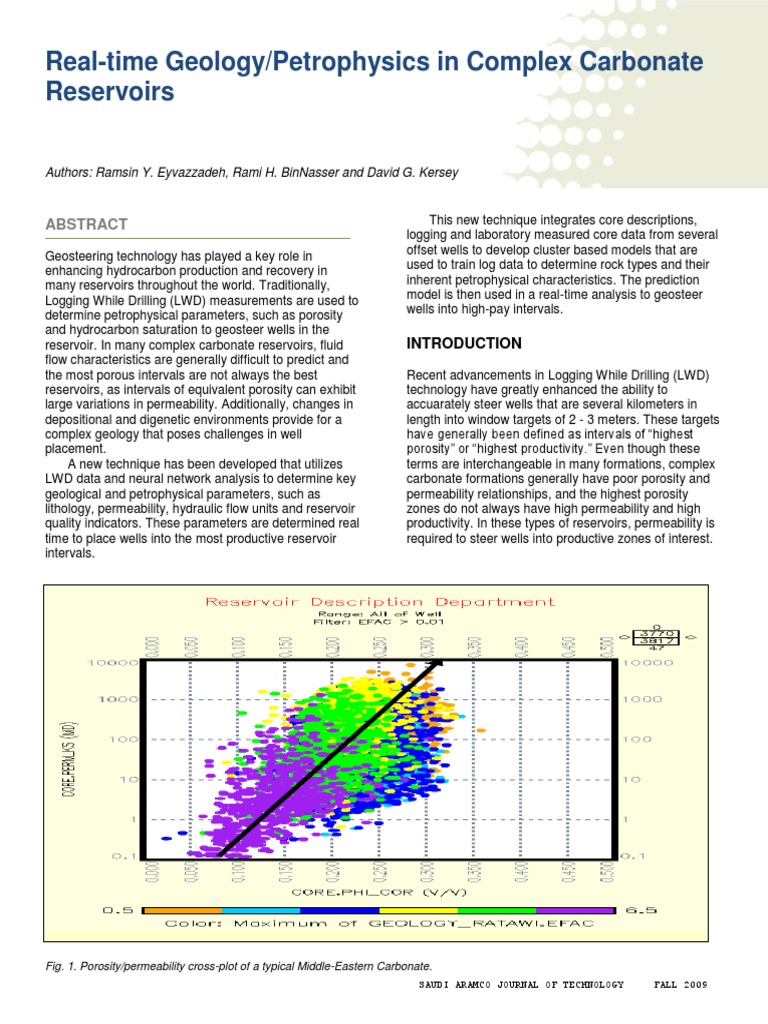 Real-Time Geology/Petrophysics in Complex Carbonate Reservoirs | PDF ...