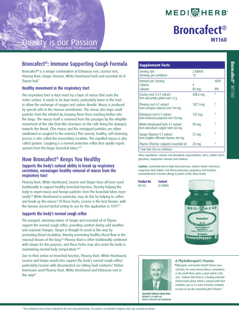 Broncafect: Quality Is Our Passion | PDF | Mucus | Respiratory Tract