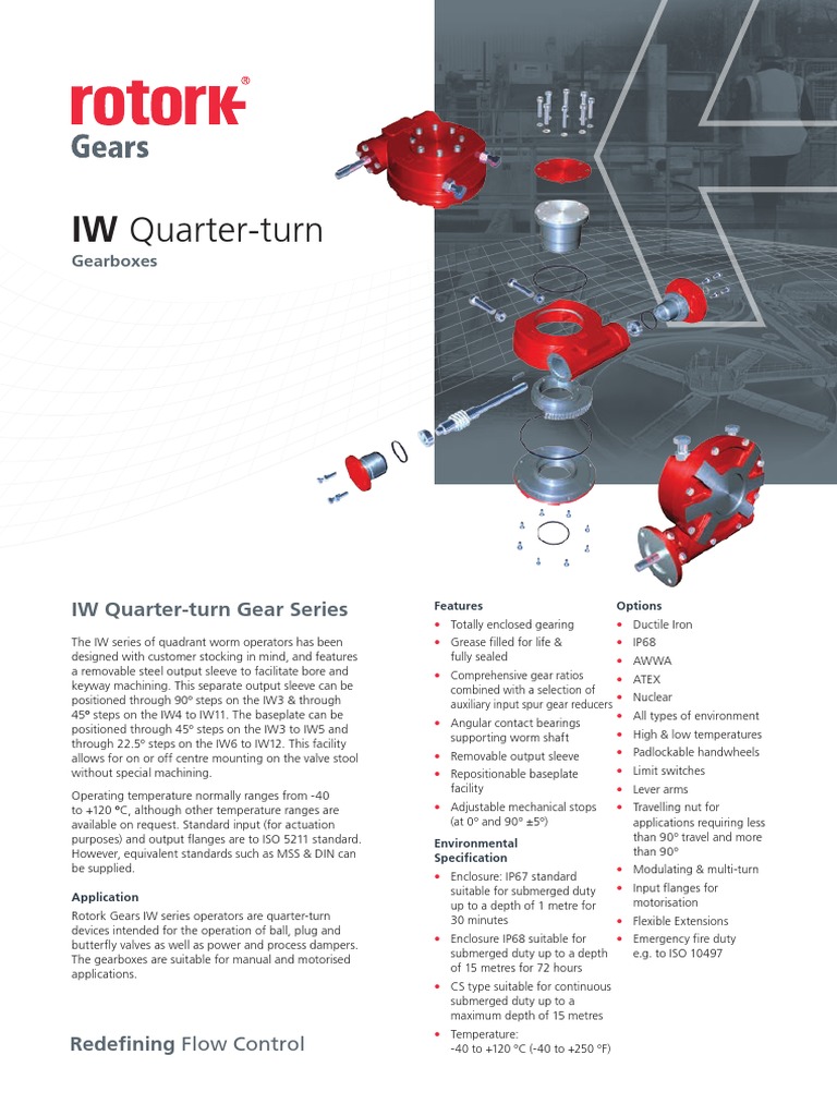 IW Quarter-Turn Gear Series: Gearboxes | PDF | Transmission (Mechanics ...