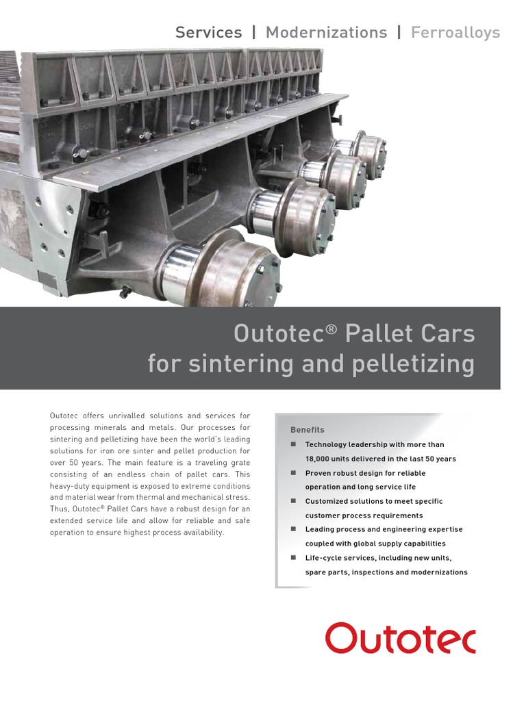 OTE Outotec Pallet Cars For Sintering and Pelletiz | PDF | Sintering ...