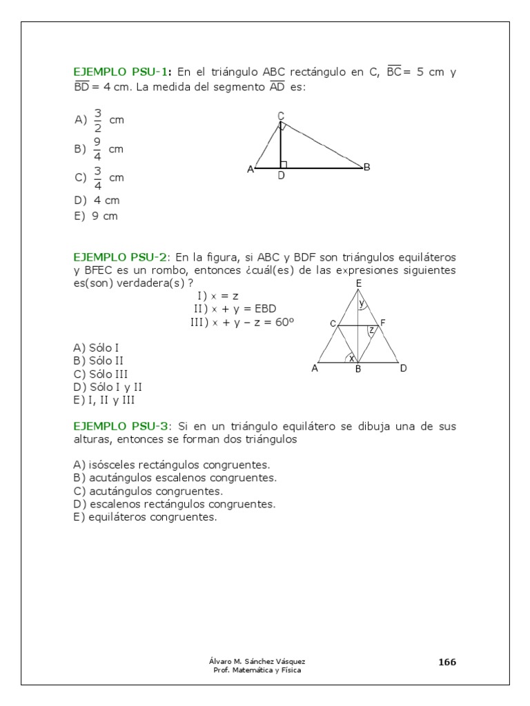 Triangulos Y Euclides Pdf Triángulo Formas Geométricas