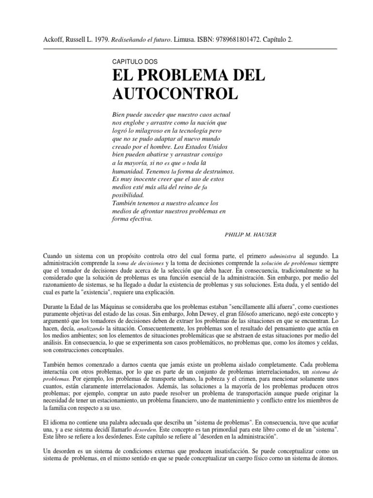 Planificación Según Ackoff | PDF | Planificación | Toma de decisiones