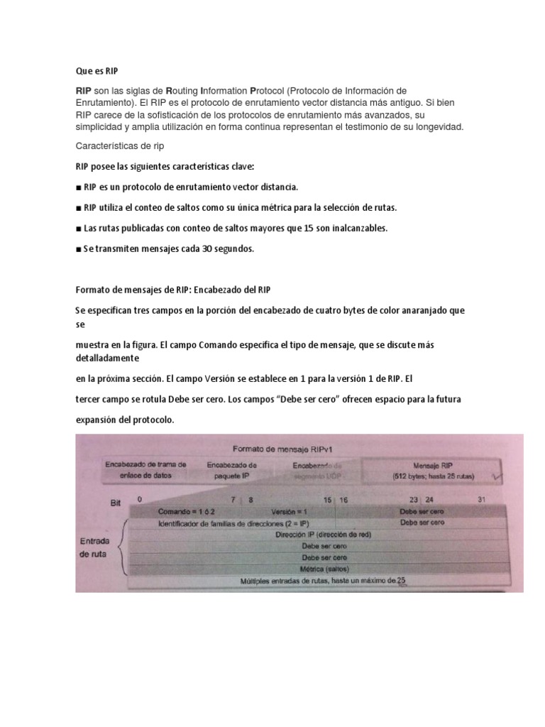 Presentacion de Rip Version 1 | PDF | Enrutador (Computación) | Red de computadoras