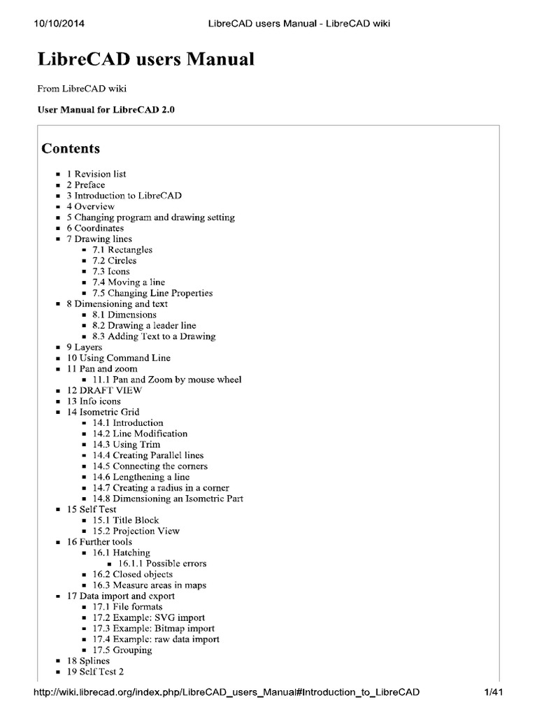 LibreCAD Users Manual - LibreCAD Wiki | PDF