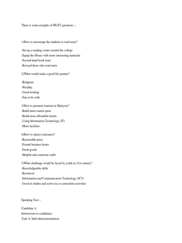 There Is Some Example of MUET Questions | PDF | Stress (Biology ...