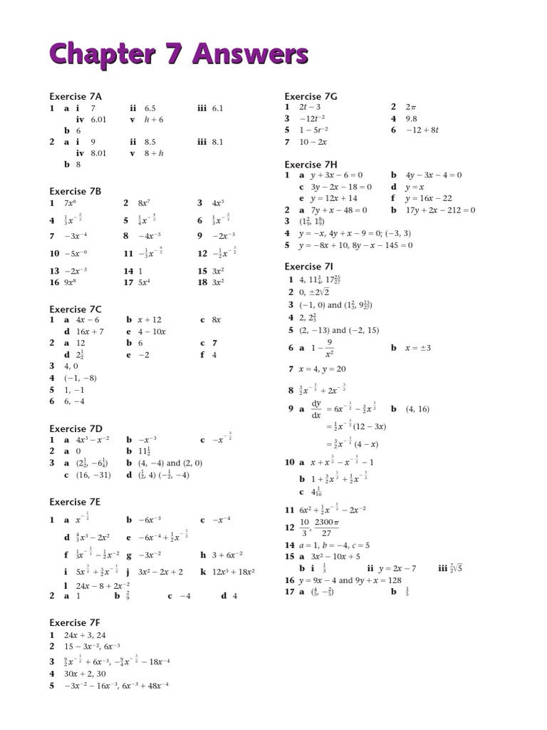 Chapter 7 Solutions and Answers | PDF | Teaching Methods & Materials