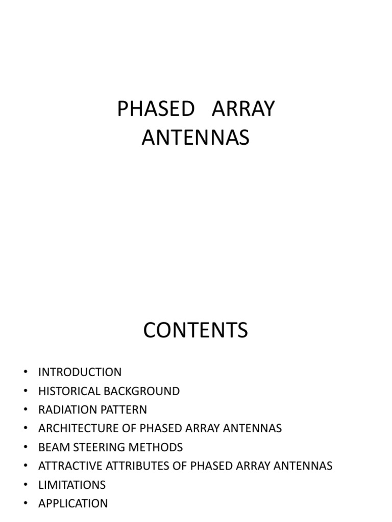 Phased Array Antennas Guide | PDF | Bandwidth (Signal Processing ...