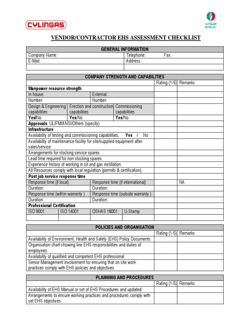 EHS Form | PDF | Safety | Occupational Safety And Health