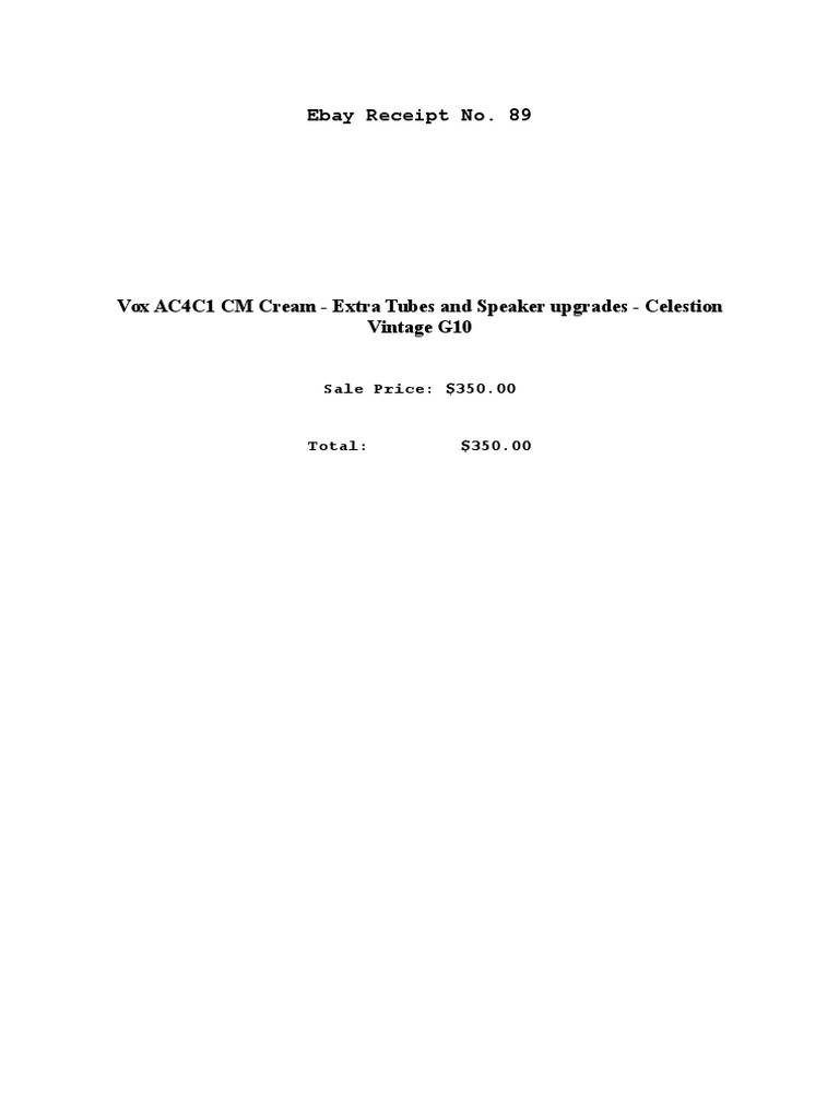 Ebay Receipt No. 89e | PDF