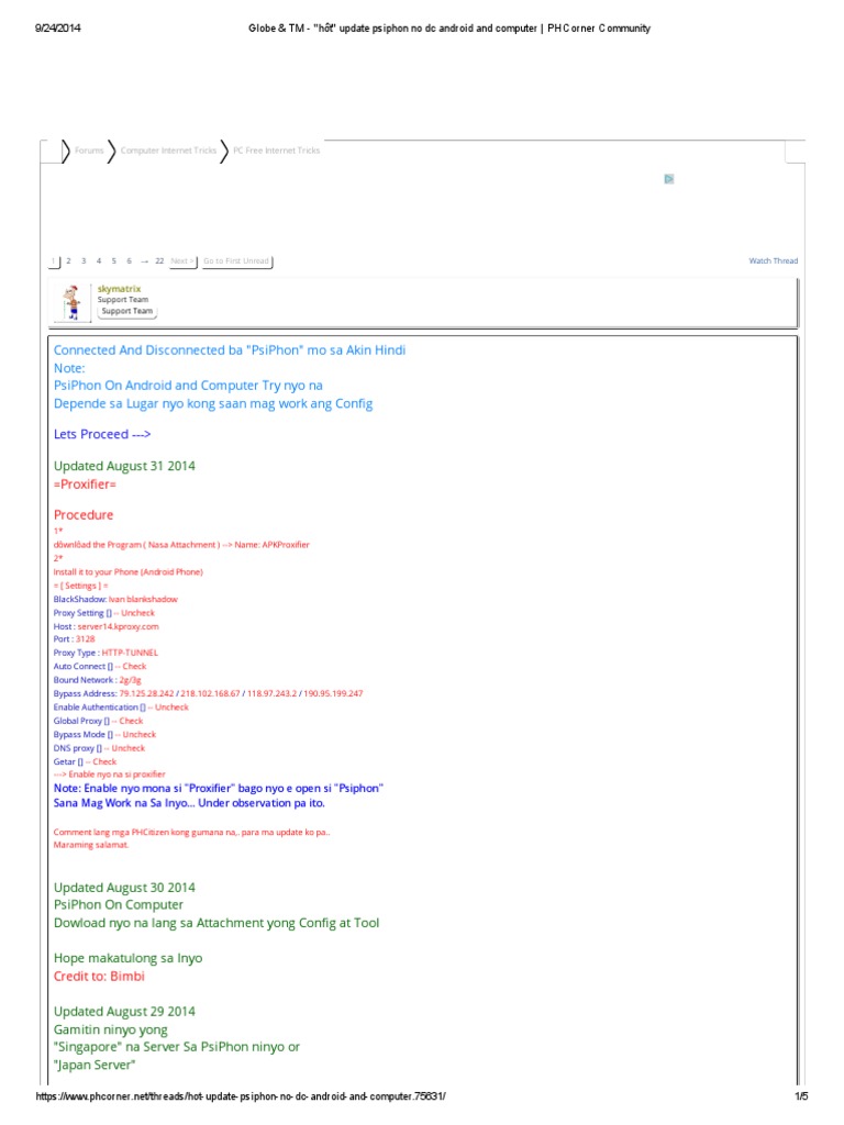 Free Net With Psiphon | PDF | Internet Forum | Proxy Server