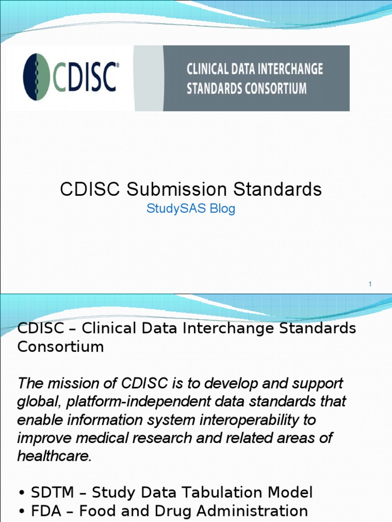 Cdisc Submission Standards: Studysas Blog | PDF | Computing | Science