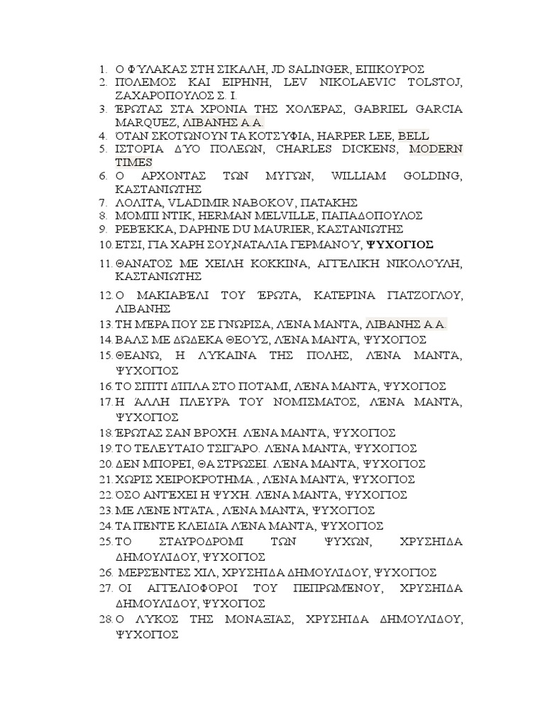 ΒΙΒΛΙΑ ΠΟΥ ΠΡΕΠΕΙ ΝΑ ΔΙΑΒΑΣΟΥΜΕ | PDF