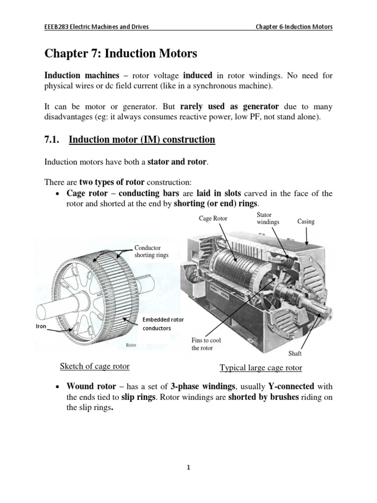 Chapter 6 - Induction Motors (Part1) | PDF | Electromagnetic Induction ...