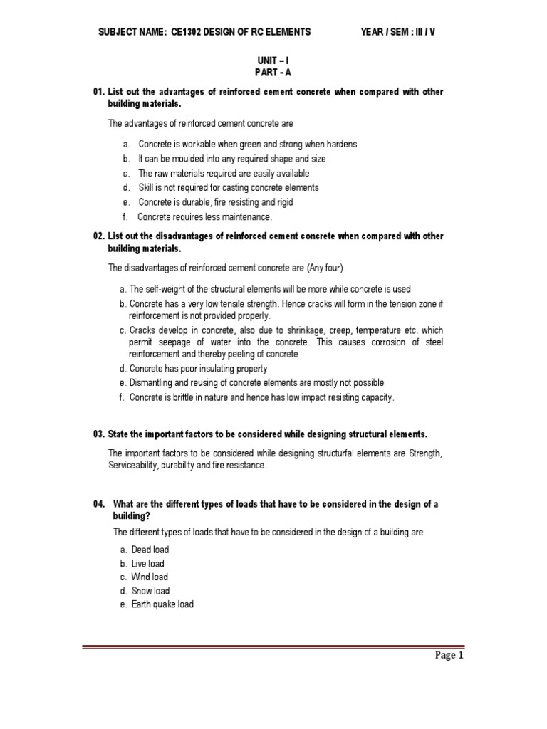 Ce1302 Design of RC Elements | PDF | Bending | Beam (Structure)