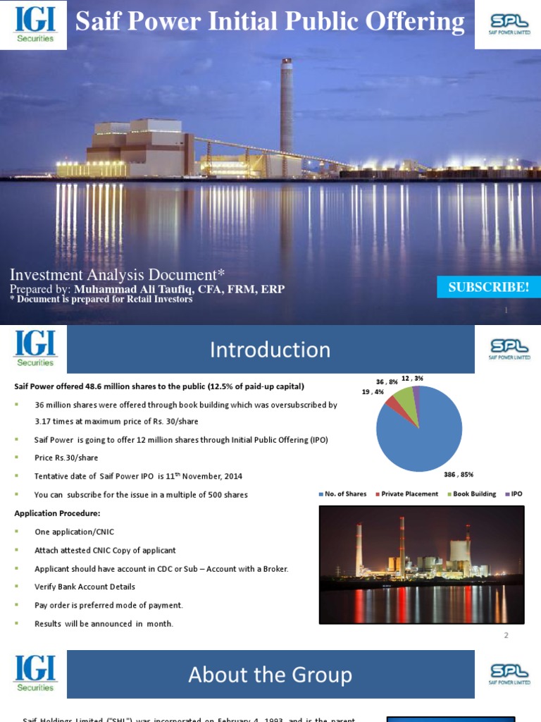 Saif Power IPO Investment Overview | PDF | Initial Public Offering ...