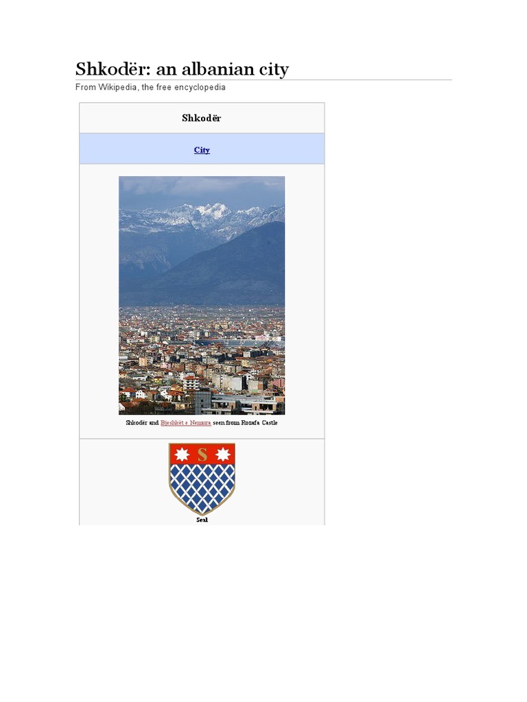 Shkodër: Historical Overview and Significance | PDF | Albania