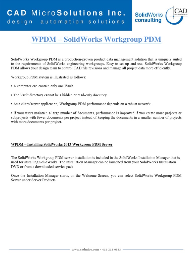 Solidworks Workgroup PDM Installation | PDF | Login | Server (Computing)