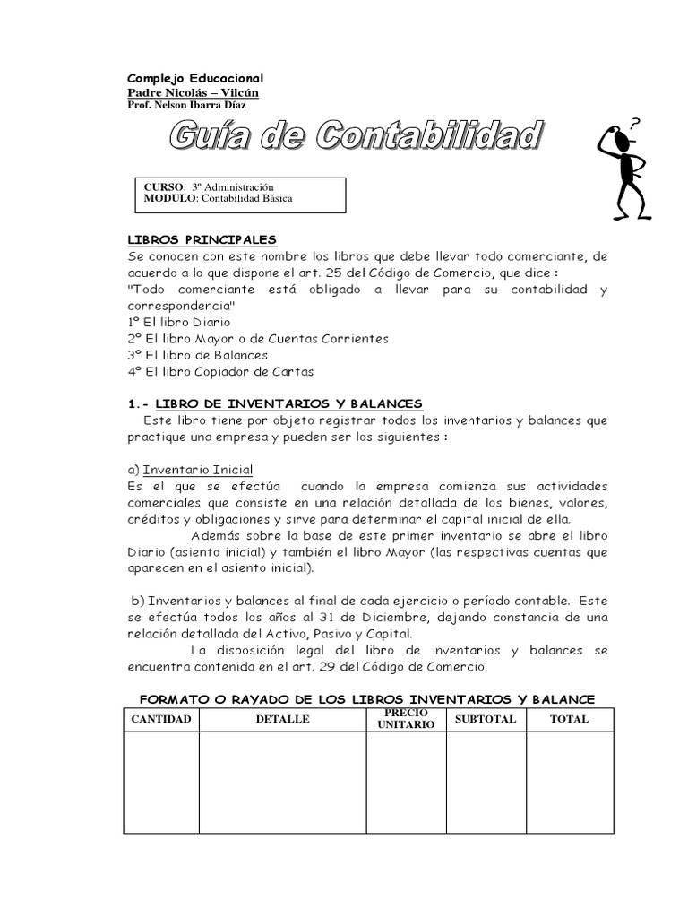 Libros Principales de Contabilidad 1 | PDF | Contabilidad | Negocios ...