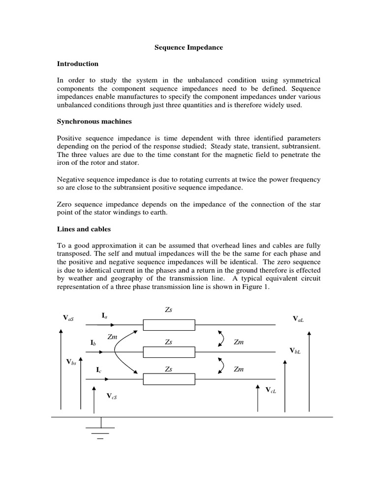 Lecture 7 - Sequence Impedance | PDF | Transformer | Electrical Impedance
