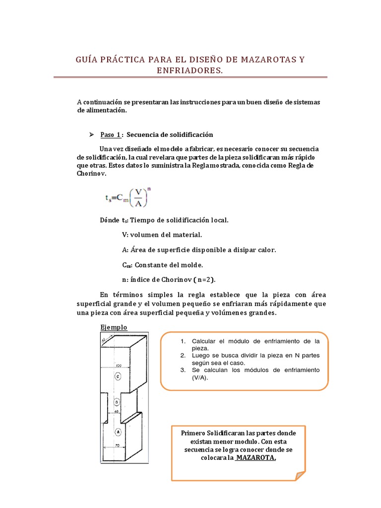 Diseño y Cálculo de Mazarotas en Fundición | PDF | Aluminio | Calor