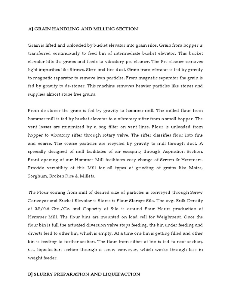 Grain Distillery Process | PDF | Distillation | Brewing