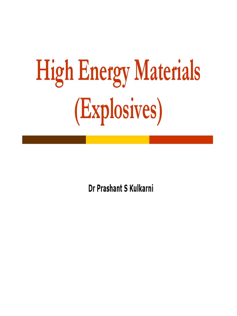 Overview of High Energy Materials | PDF
