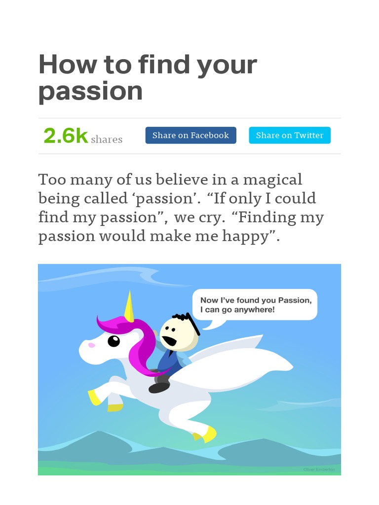 How To Find Your Passion | PDF | Passion (Emotion) | Odds