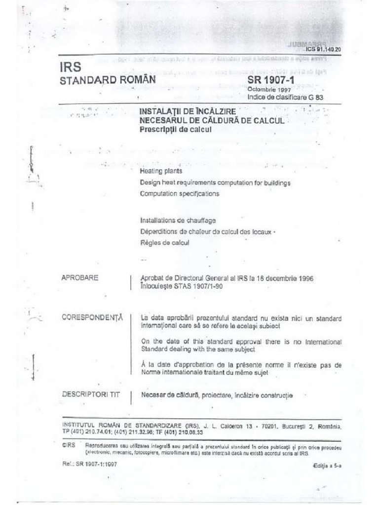 Standard SR-1907 P1 | PDF