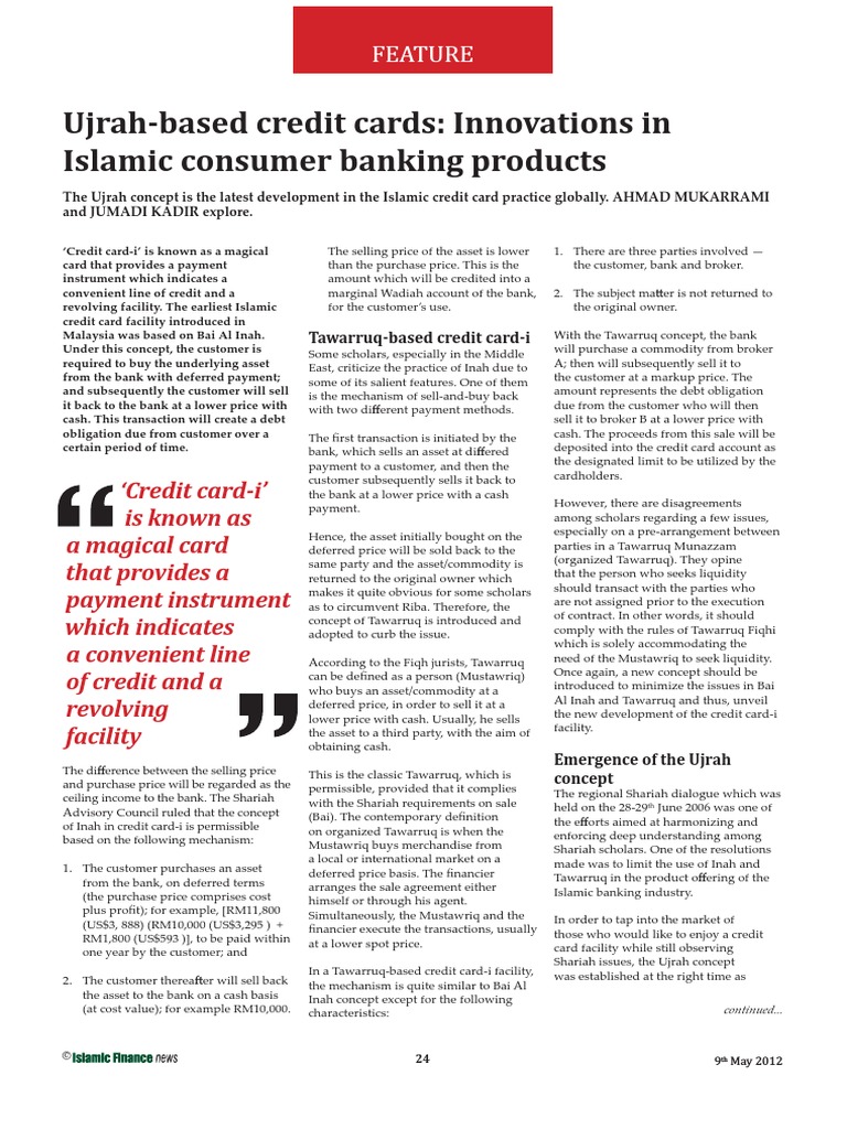 Ujrah Based Credit Card: Innovation in Islamic Banking Products ...