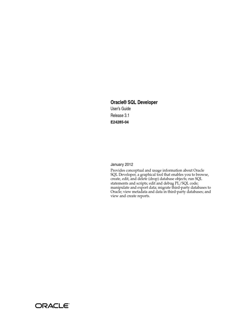 Oracle User Guide Pdf Pdf Oracle Database Databases
