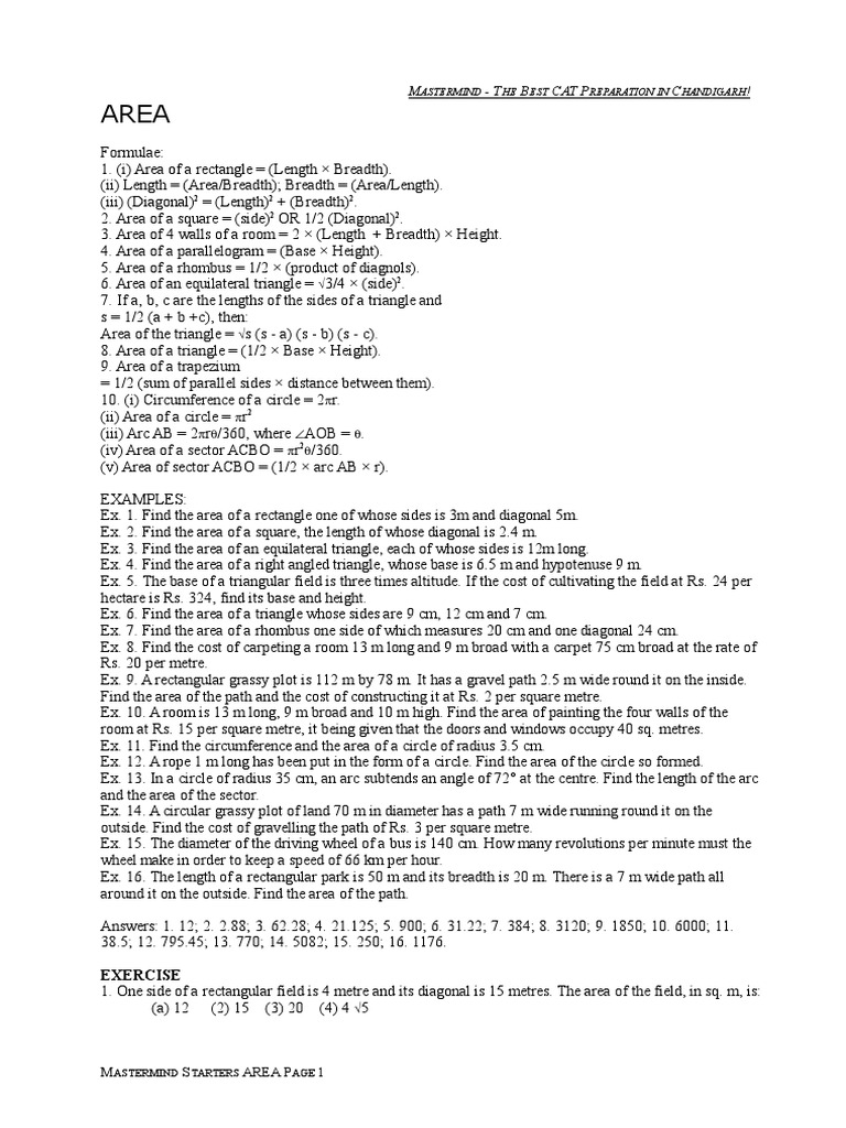 Area And Perimeter Of Triangles Worksheet A9 3
