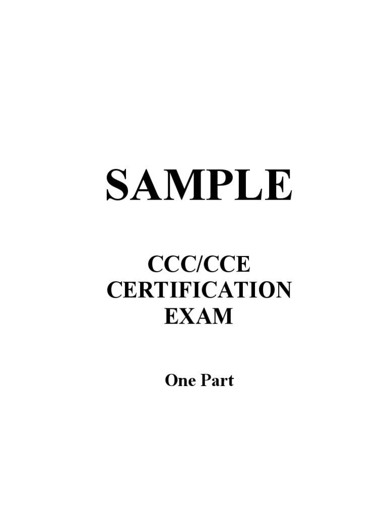 Ccc/Cce Certification Exam | PDF | Fahrenheit | Interest
